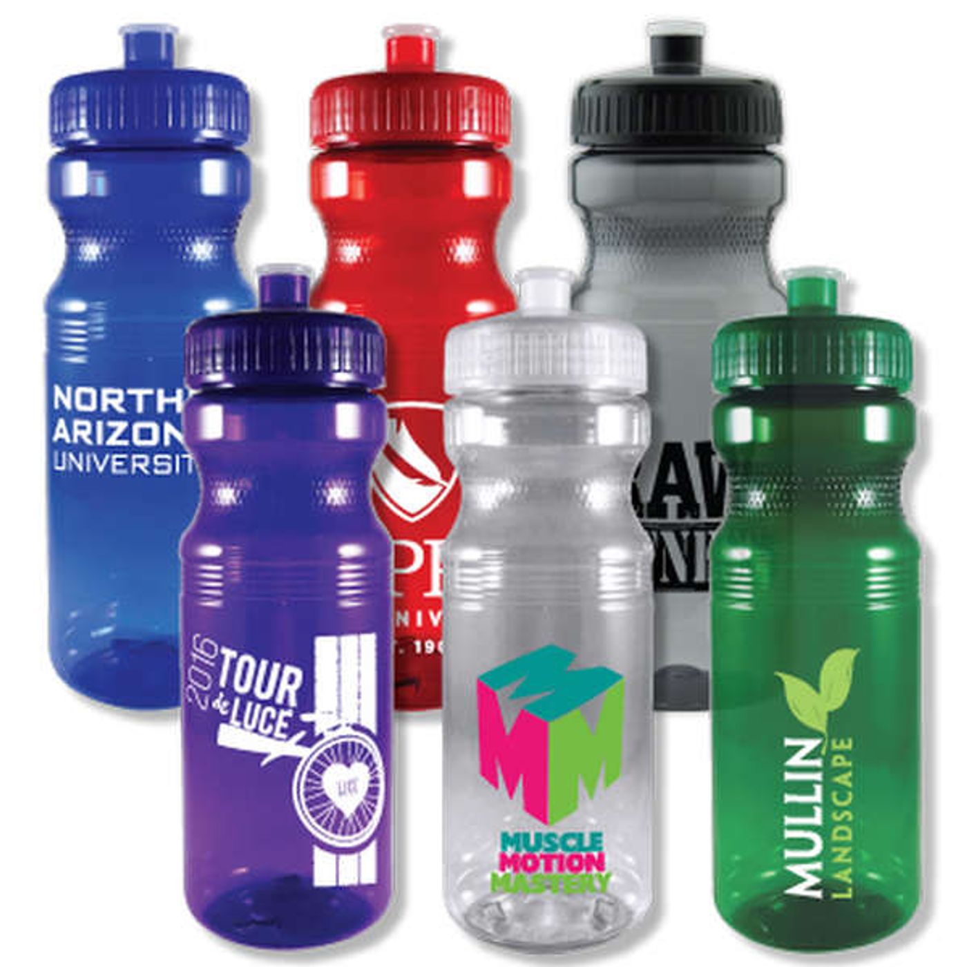 24 oz Push/Pull Top Translucent Sport Bottle | CustomBalloonNow.com ...