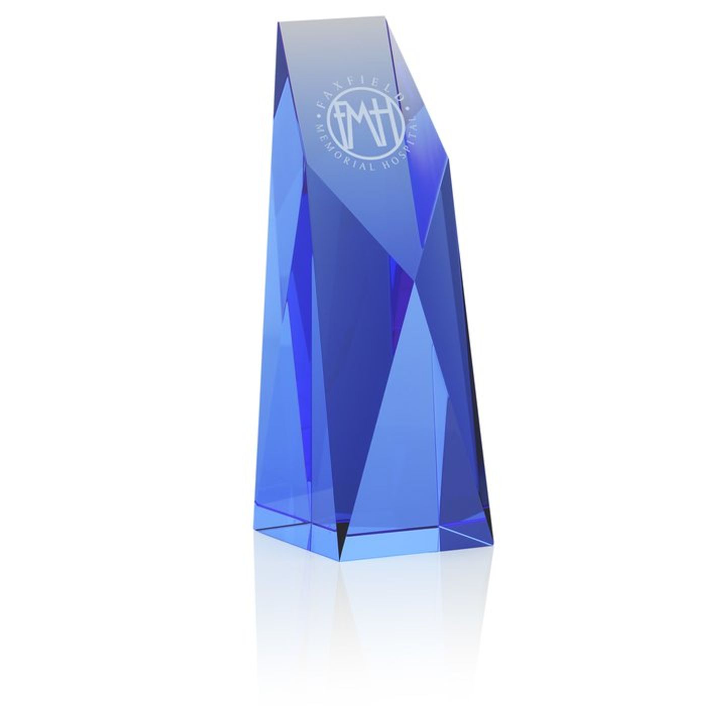 Blue Crystal Pillar Award | CustomTattooNow.com | SKU# 5127