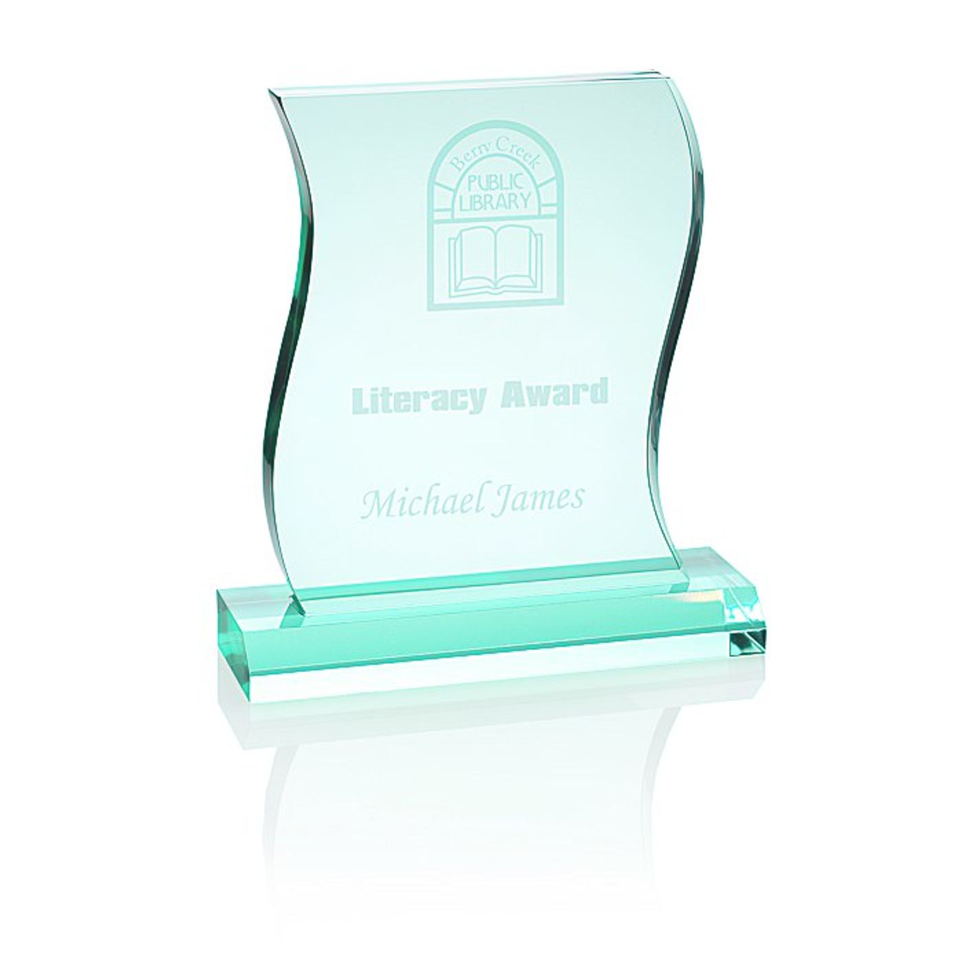 Wave Acrylic Award | CustomButtonsNow.com | SKU# 5200