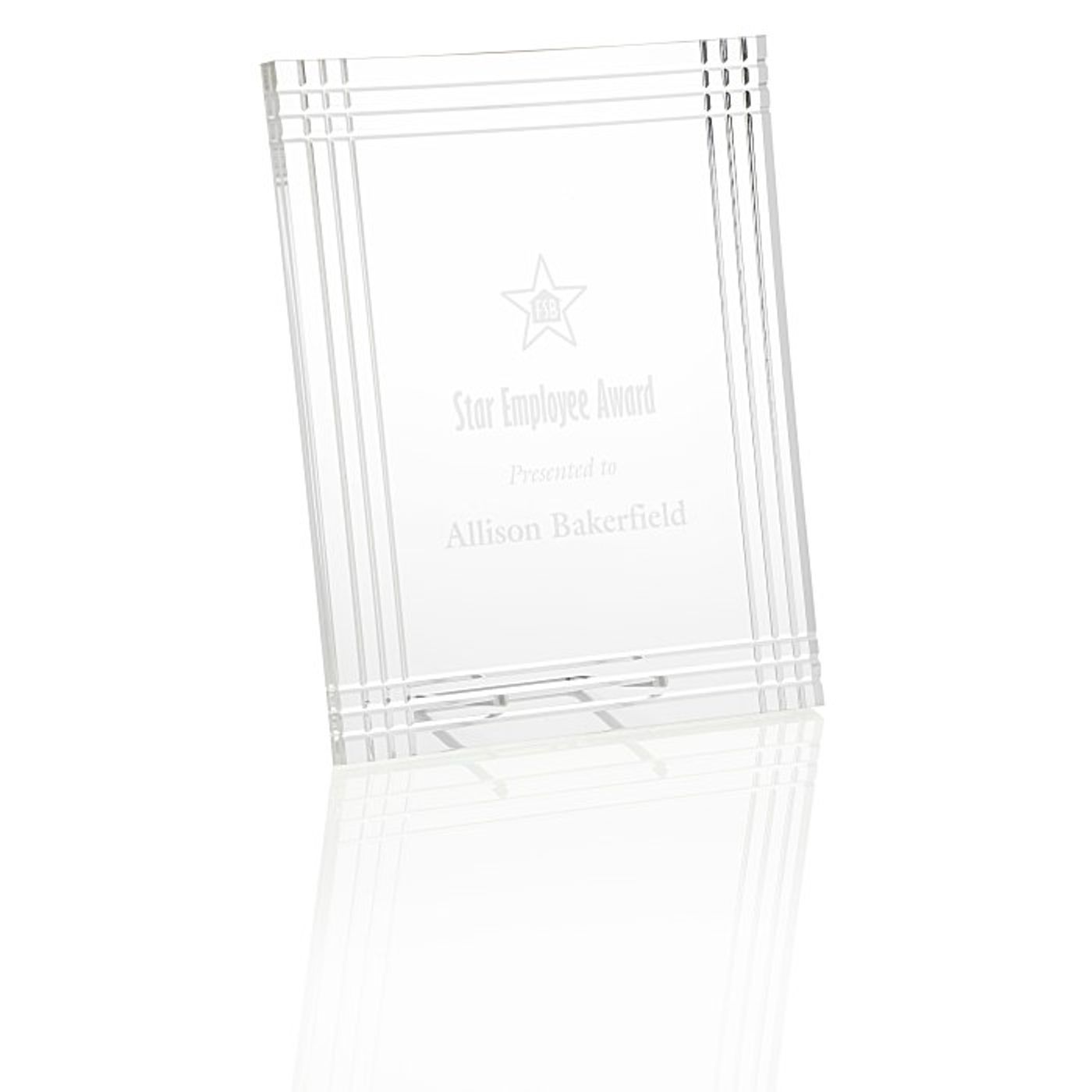 Luxe Acrylic Desktop Plaque | CustomButtonsNow.com | SKU# 5472