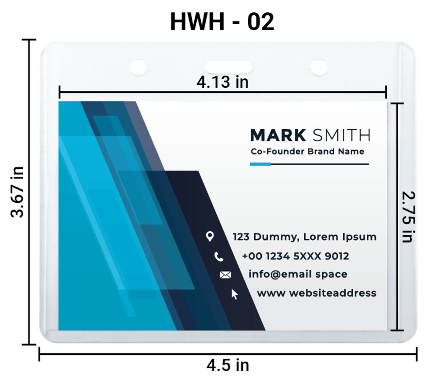 4.5W X 3.6H Hard Holder | Hard Case Id Holder | CustomLanyard.net | SKU ...