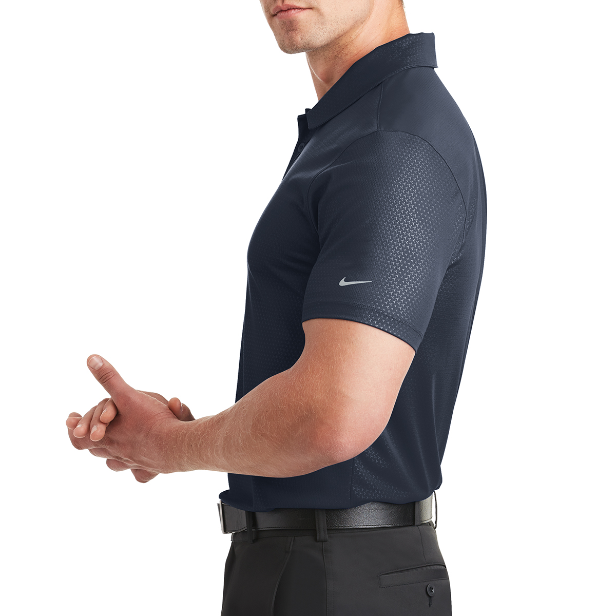 Nike Dri-fit Embossed Tri-blade Polo | CustomLanyard.net